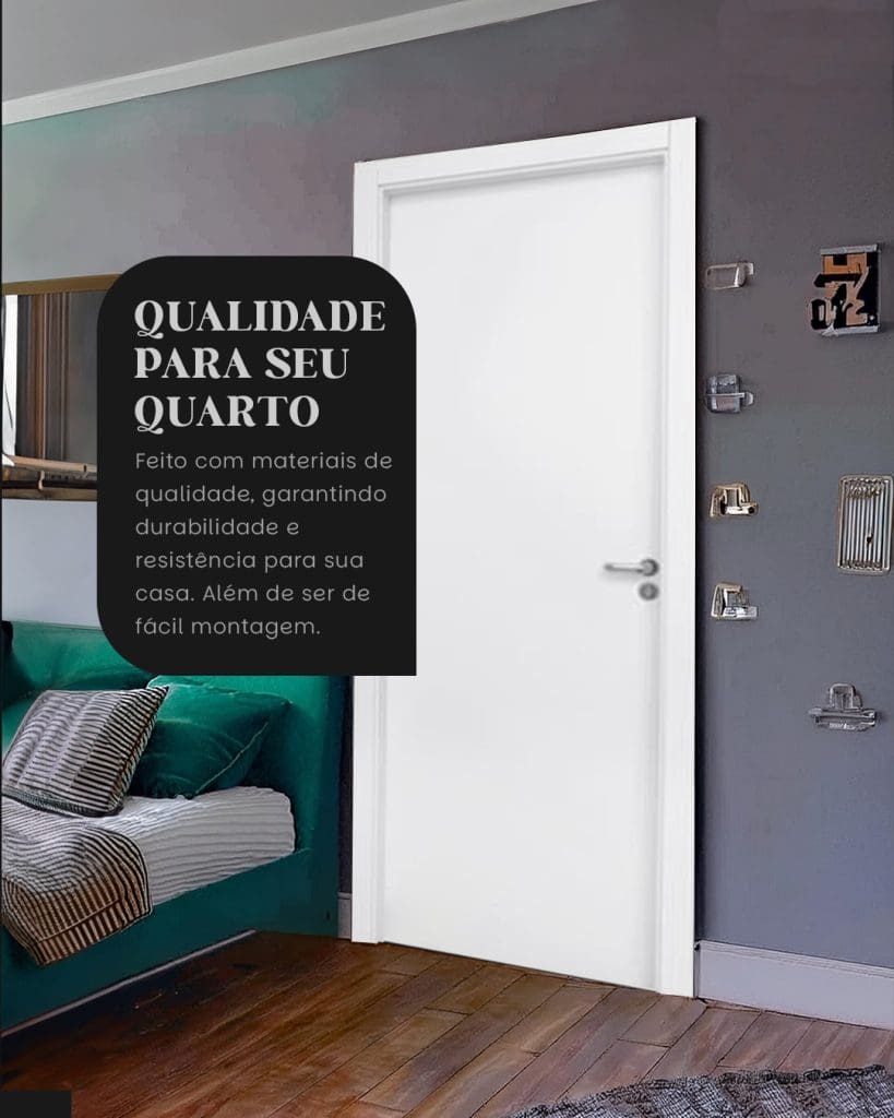 Kit Porta Pronta Abrilar - Lisa Branca - Portales Portas